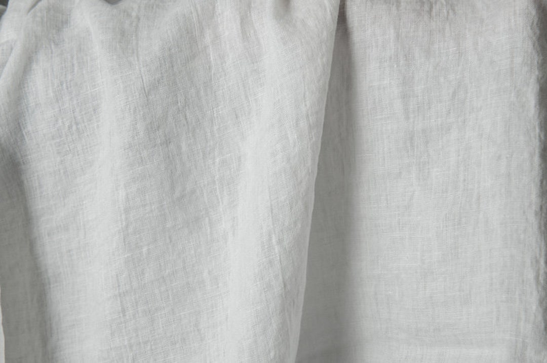 Off-white Washed Linen Fabric | for Garment, Home Textile, Bedding ...