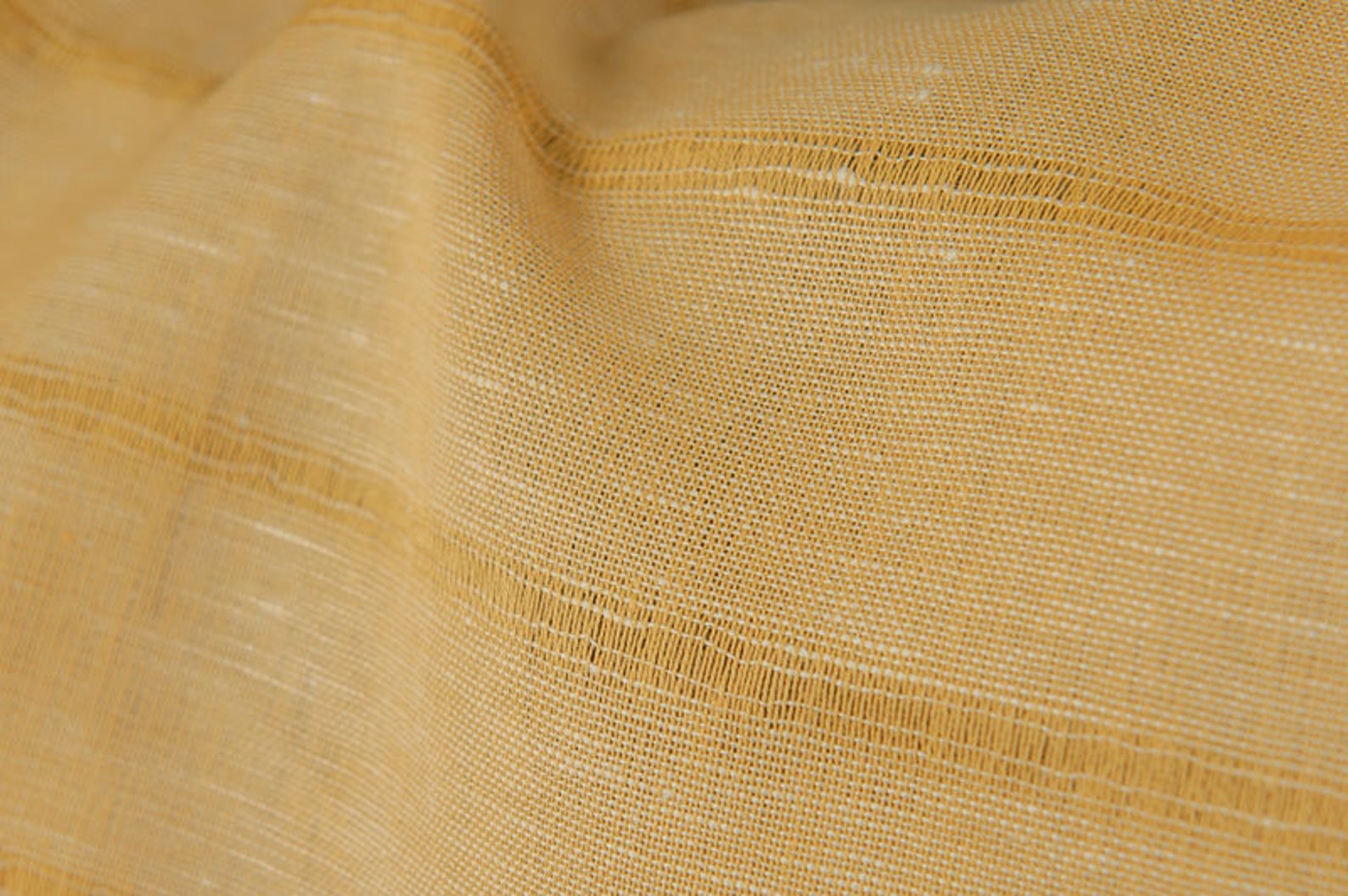 Yellow Linen Cotton Fabric in Stripes Halflinen Ajoure - Etsy