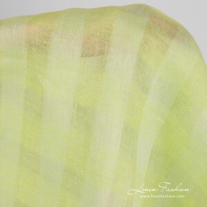 Linen Fabric in Light Lime Green Colour Pure Linen Fabric - Etsy