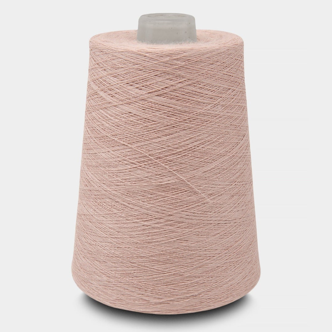 100% Linen Yarns, 500g ( 17.6oz ) Cones | Pastel Pink 1(3) | Dyed Flax ...