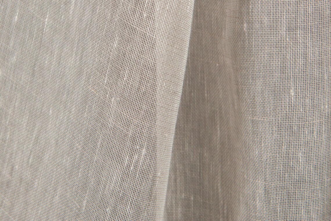 Gauze 100% Linen Fabric Natural Flax Color From Undyed Yarns - Etsy