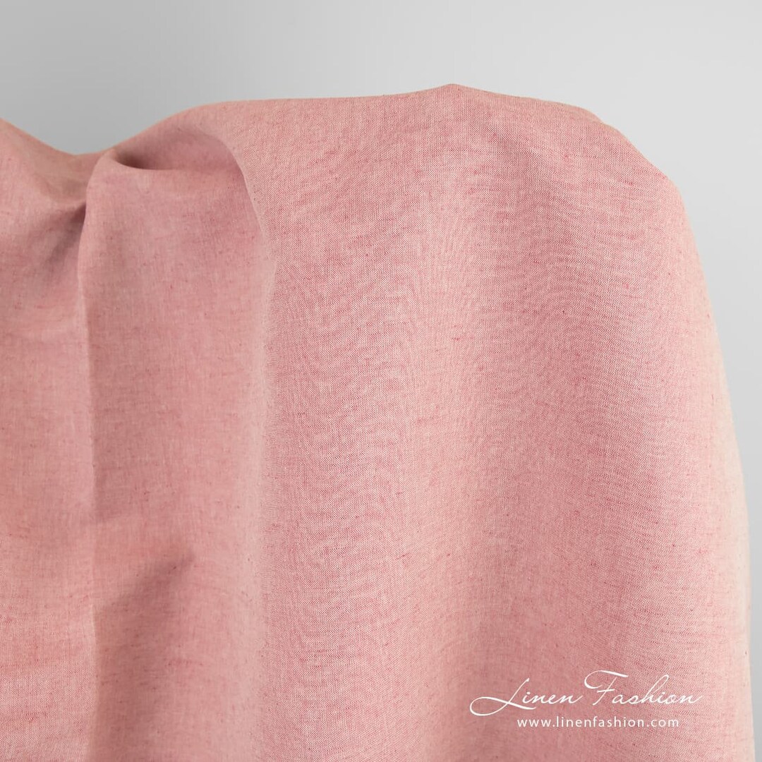 Rosy Linen Cotton Fabric | Linen Cotton Fabrics | Width 150cm | Weight ...
