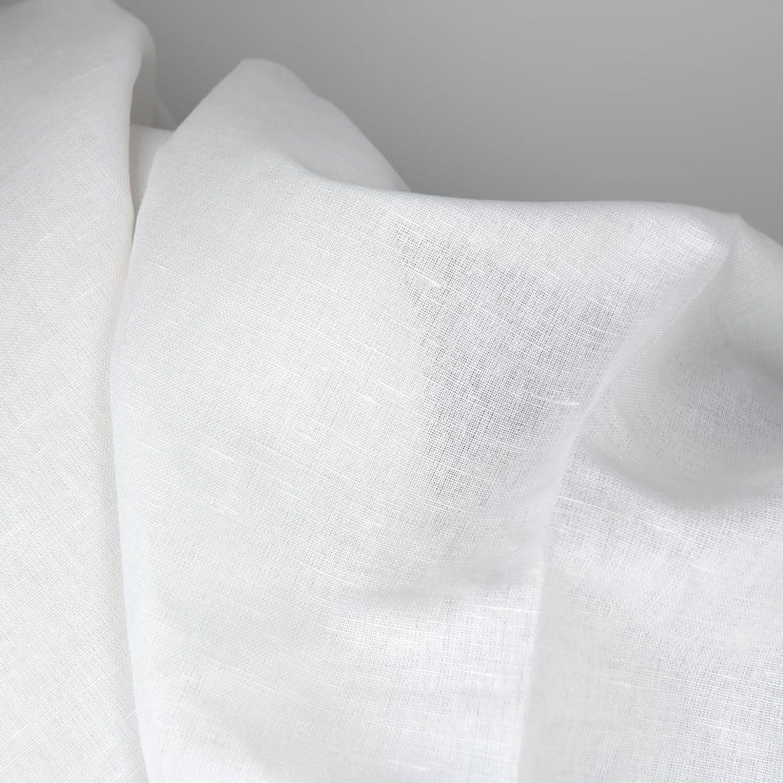 Off-white Linen Cotton Fabric | Width 150cm (59″), 180cm (71″) | Weight ...