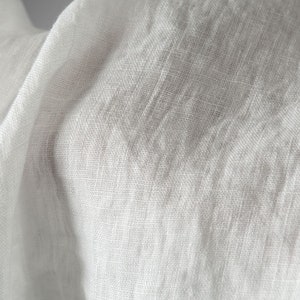 Off-white Washed Linen Fabric | for Garment, Home Textile, Bedding ...