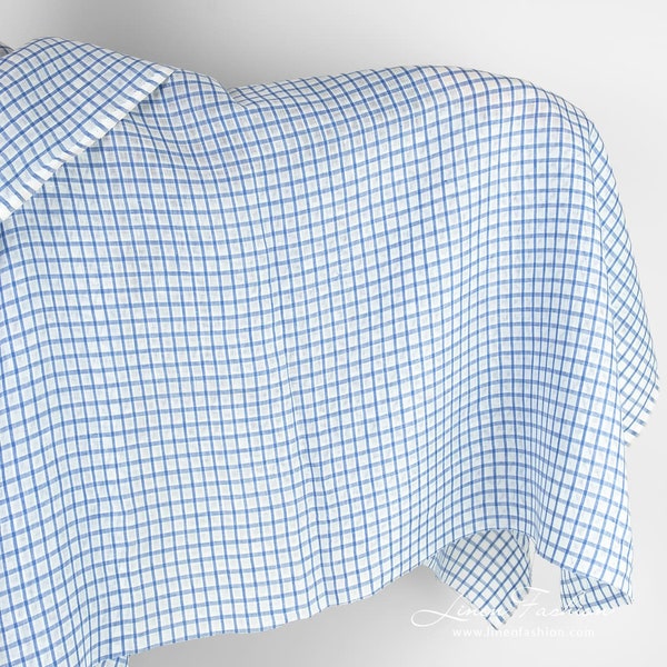 Checked Linen Fabric - Etsy
