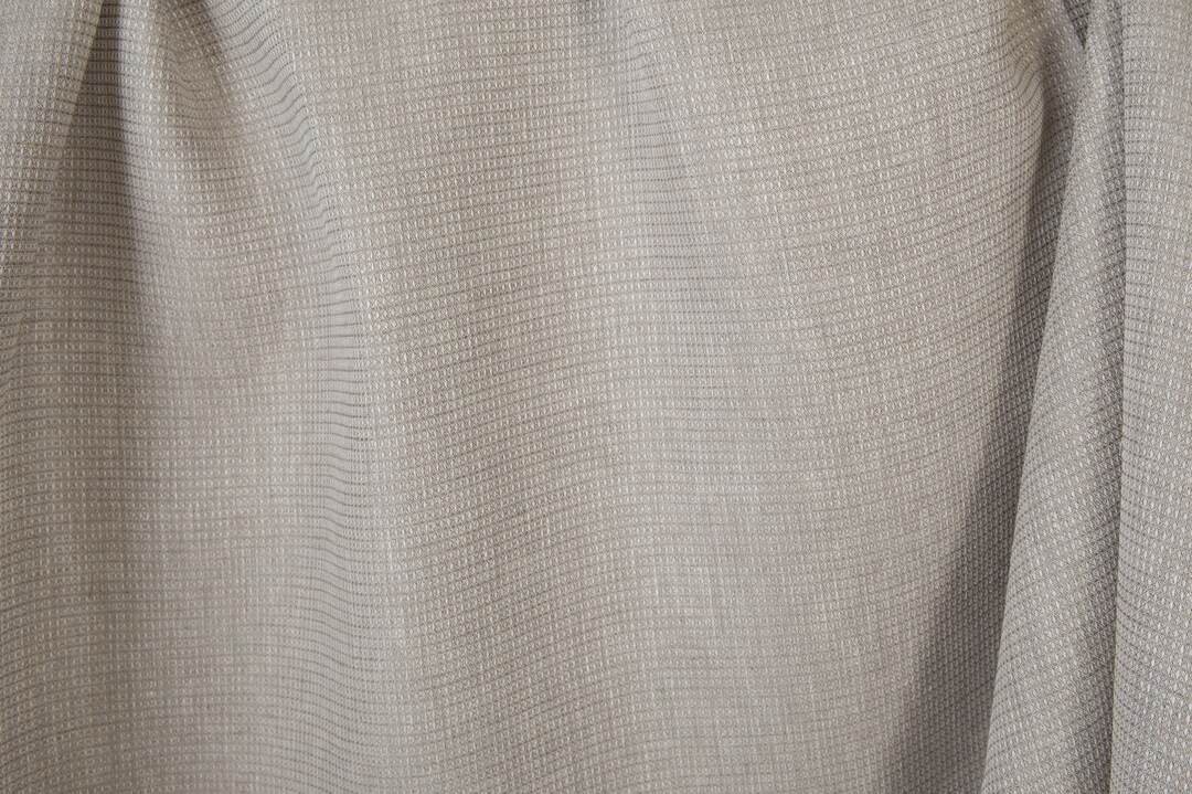 Light Grey Linen Fabric in a Tiny Check Pattern Waffle Linen Width ...
