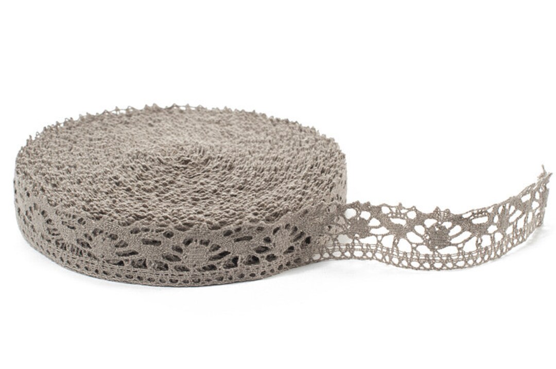 100% Linen Lace Trim in Natural Linen Color No. 20 | Width: 3cm (1,2 ...