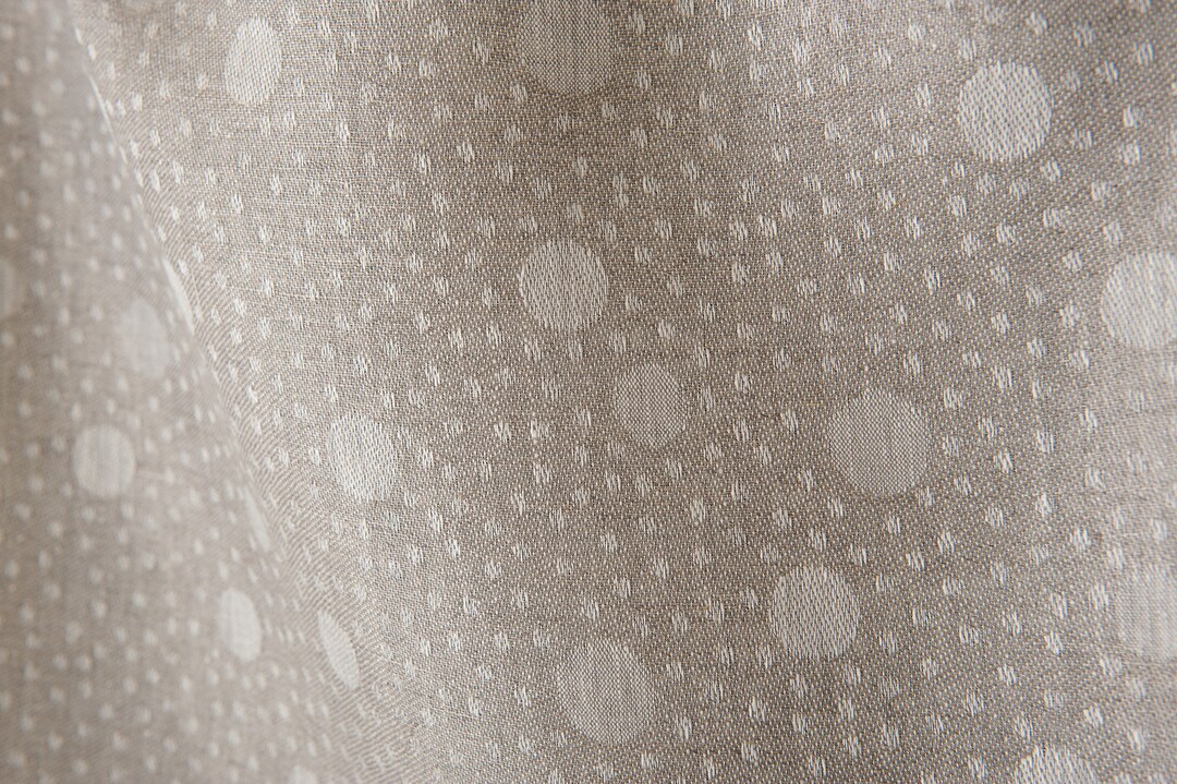 Jacquard Linen Fabric in Grey Color, Bubble Pattern | Width 150cm ...