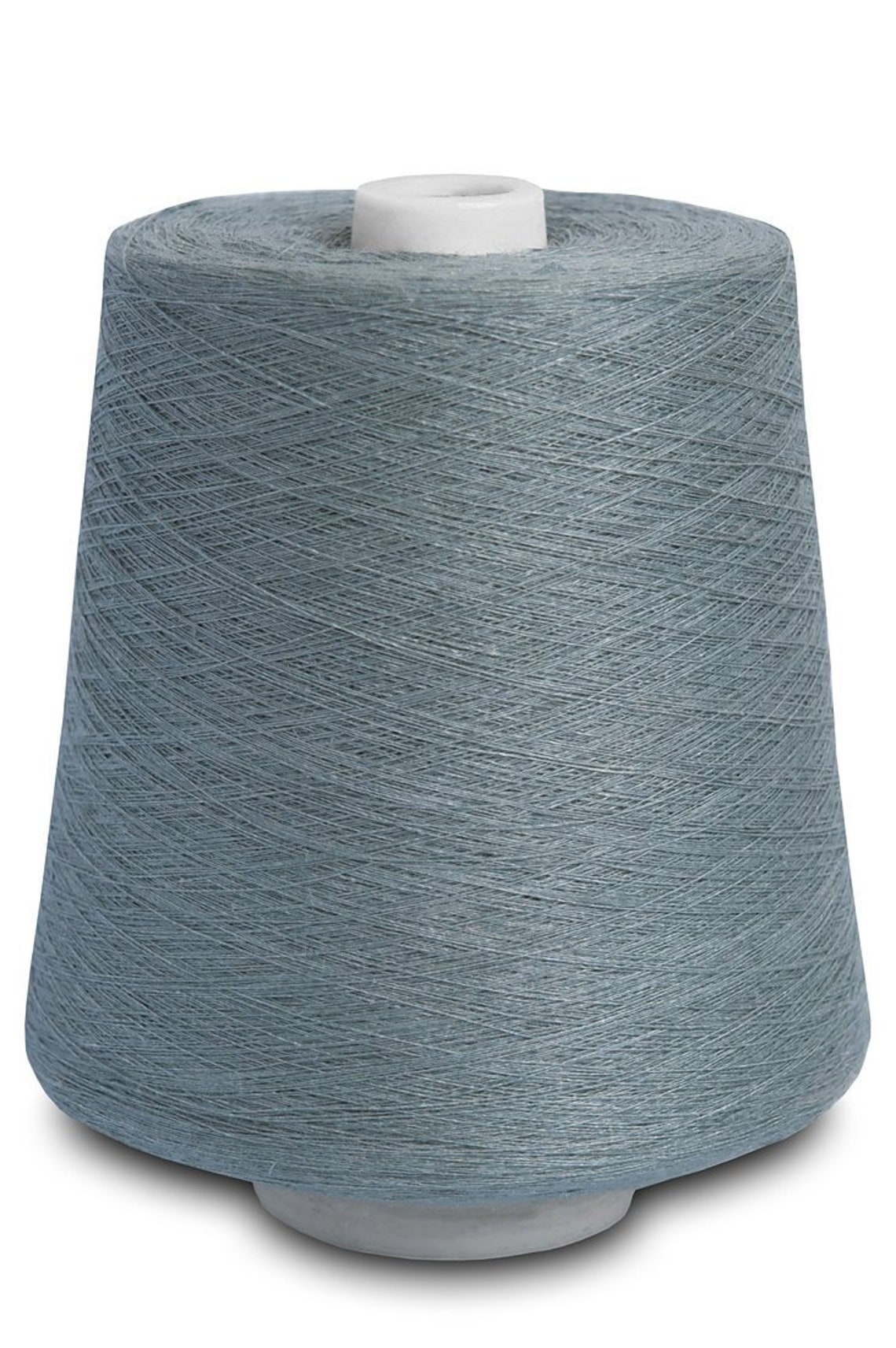 100% linen yarn 500g 17.6oz cones blue-grey color | Etsy