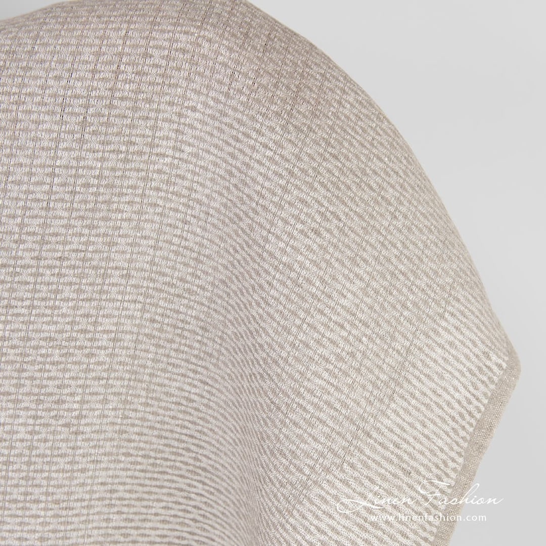 Natural Linen Fabric in Diamond Pattern | Pure Linen Fabric | Width 150 ...