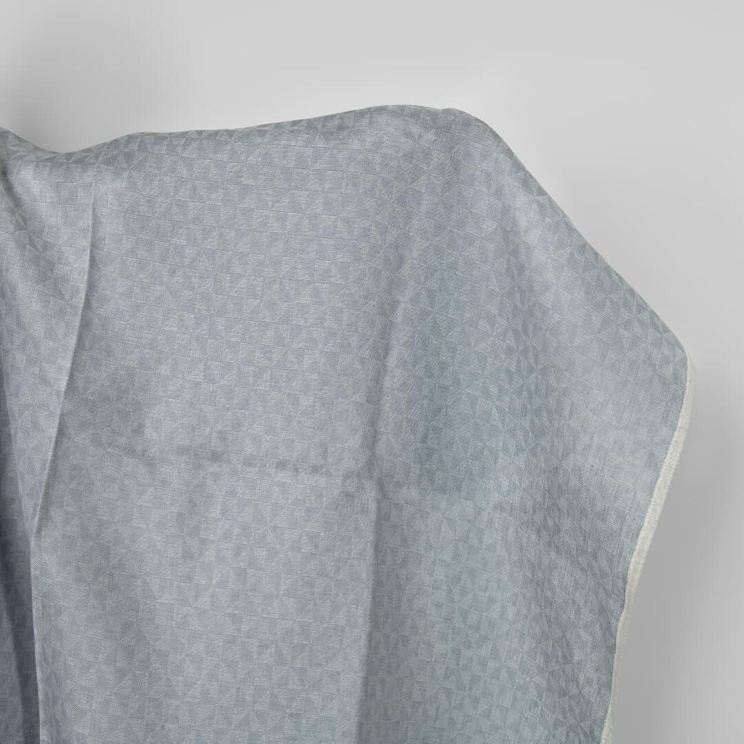 Linen Fabric Grey Jacquard Triangle Pattern | Pure Linen Fabric | Width ...