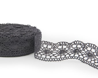 Dark Grey Lace - Etsy