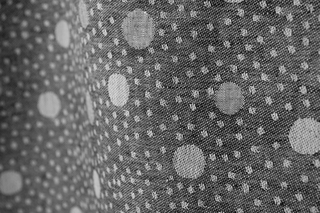Jacquard Linen Fabric in Bubble Pattern From Dyed Black and White Linen ...
