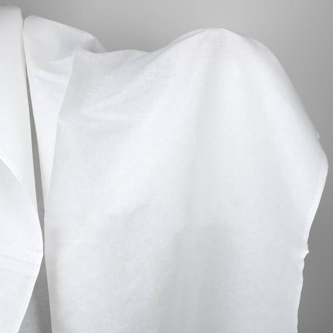 Off-white Linen Cotton Fabric | Width 150cm (59″), 180cm (71″) | Weight ...