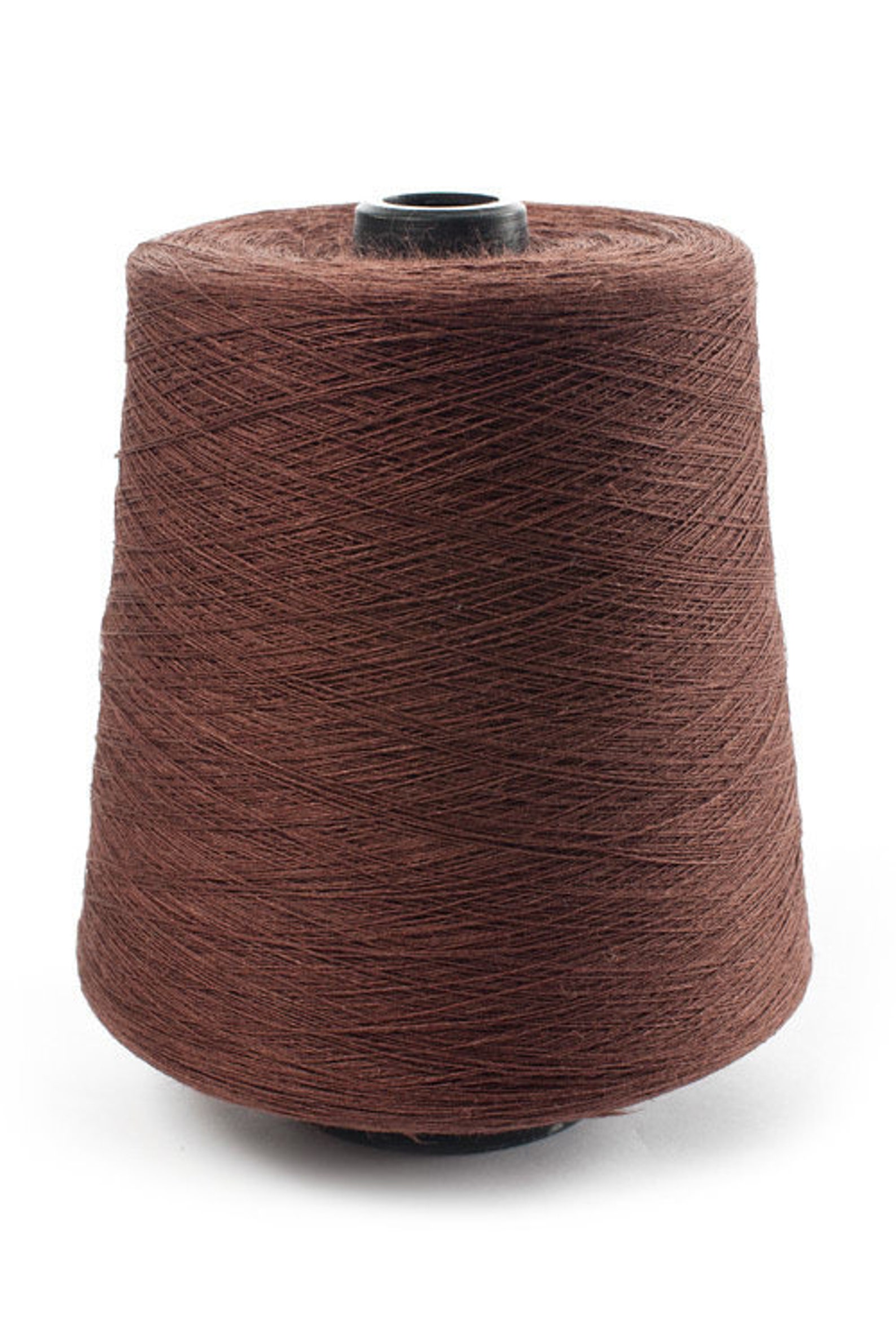 100% Linen Yarn Cone 500g 17.6oz Chocolate Color Dyed | Etsy