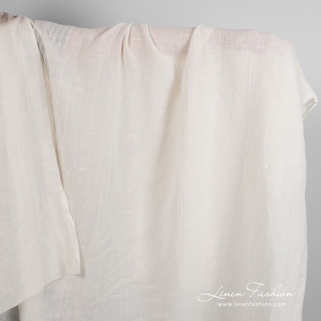 Off-white Linen Cotton Fabric, Washed | Linen Cotton Fabrics | Width ...