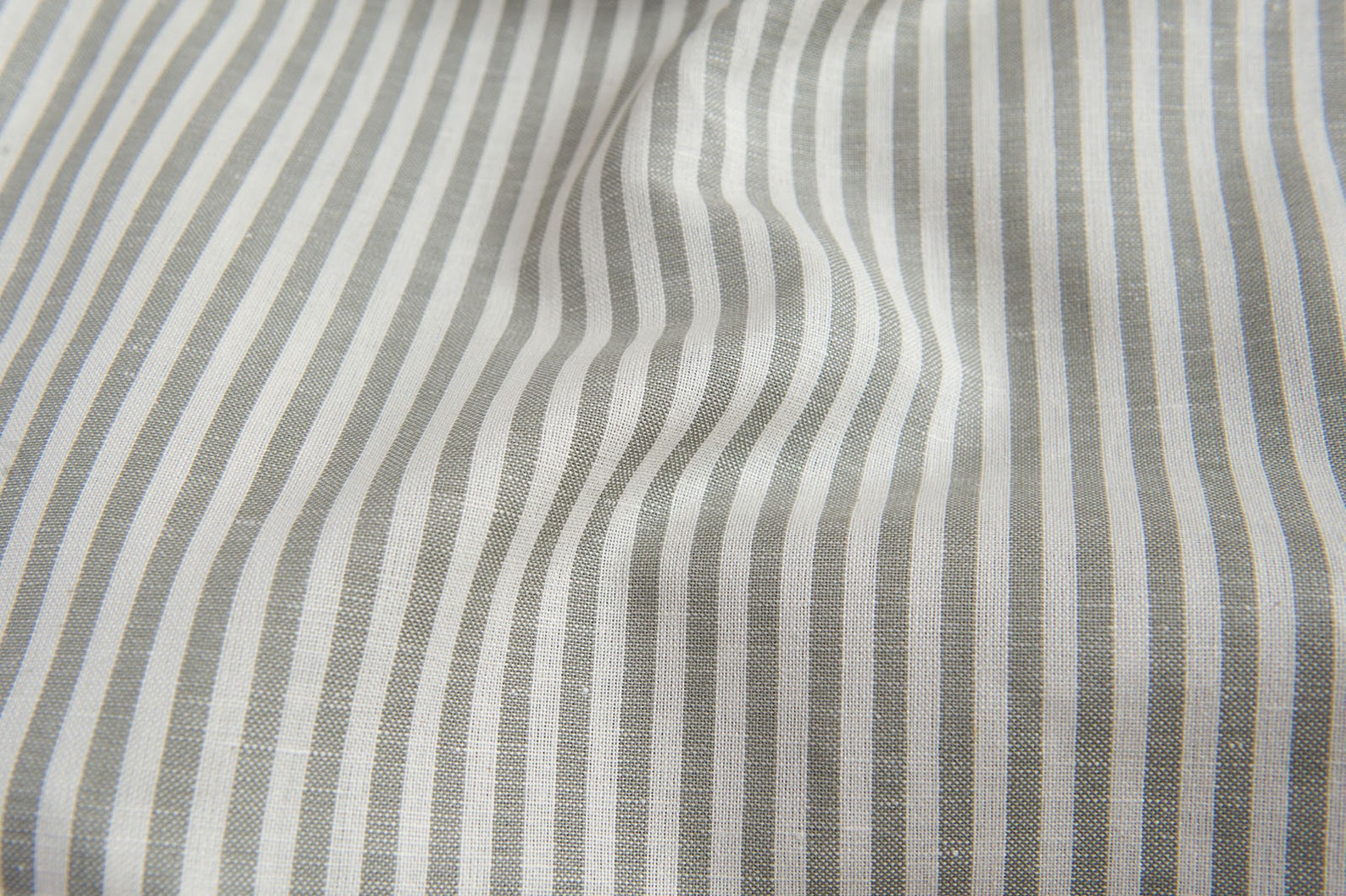 Linen Blend Grey Striped Fabric | Halflinen Plain Striped Fabric ...
