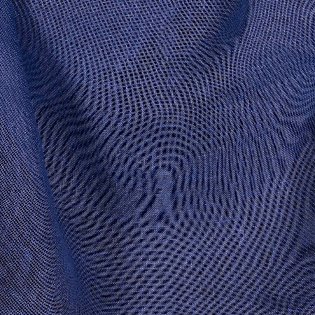 Gauze Pure Linen Fabric From Dyed Blue Flax Yarns, Width 150cm, Weight ...