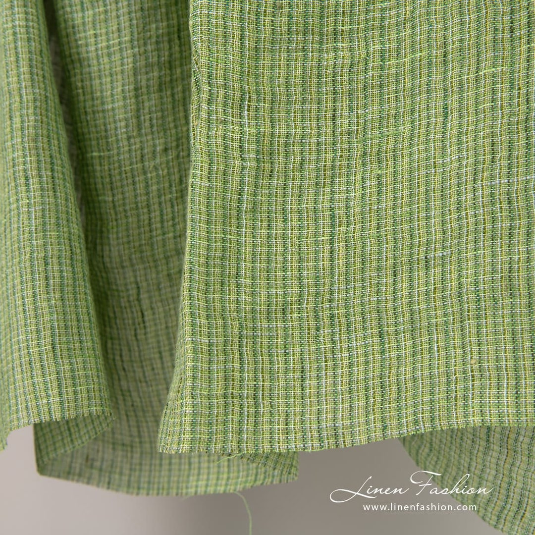 Lime Green Linen Fabric | Washed Linen Fabric | Width 145cm(57") ± 5% ...
