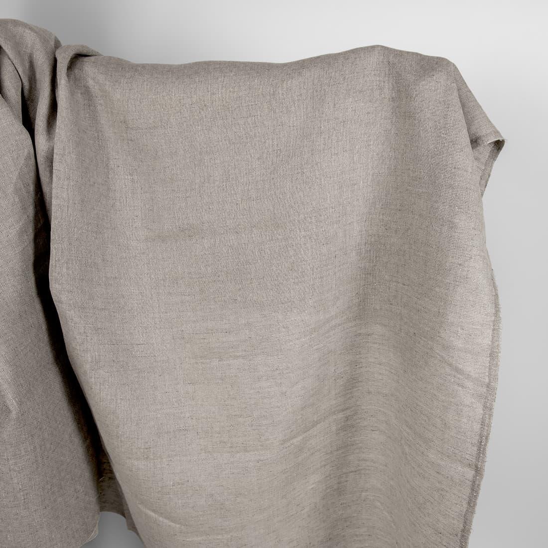 Gray Linen Fabric in an Openwork Pattern | Pure Linen Fabric | Width ...