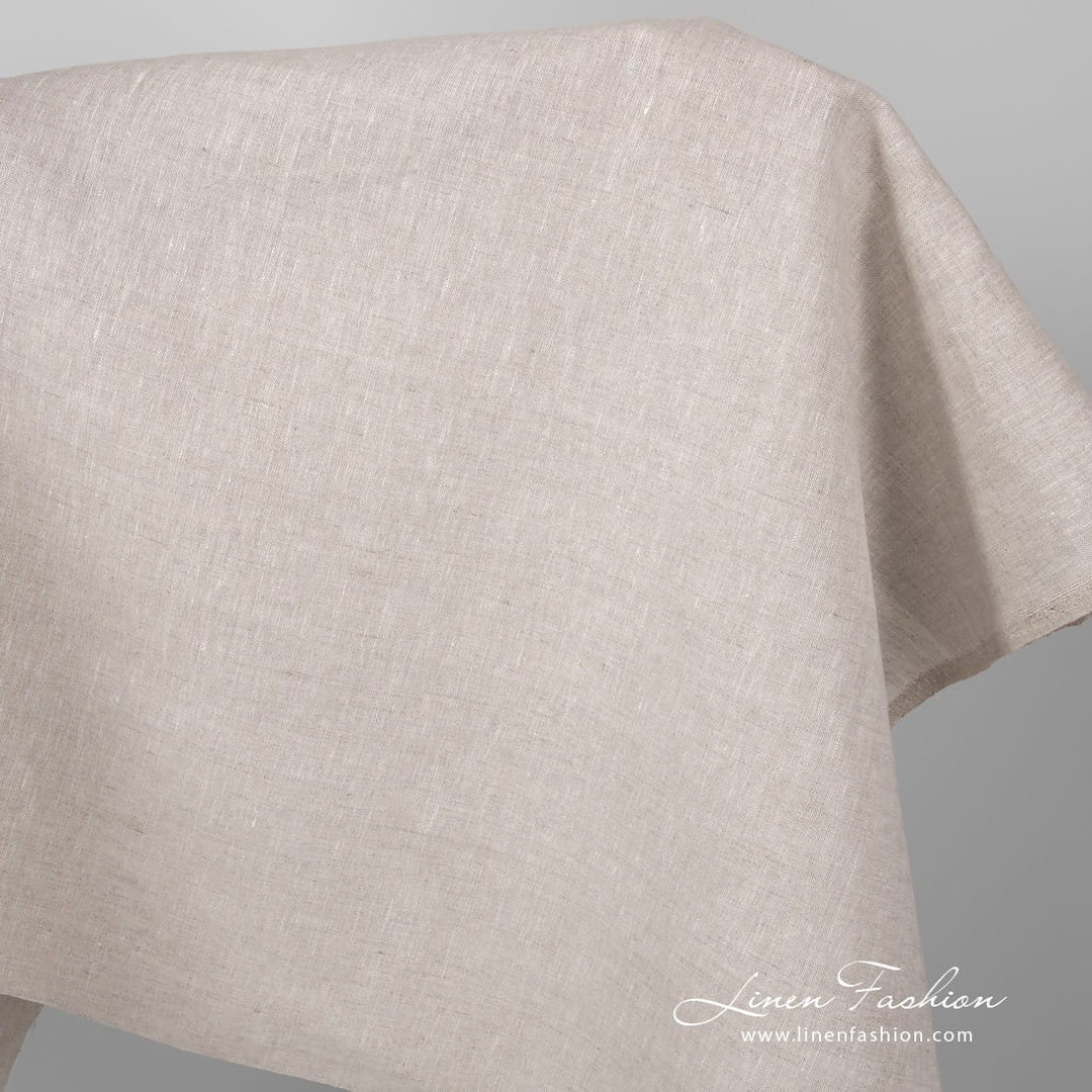 Linen Light Grey Fabric | 150cm (59") | Weight 245g/m (7.23oz/yd ...