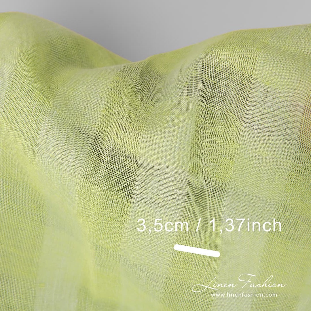 Linen Fabric in Light Lime Green Colour Pure Linen Fabric - Etsy
