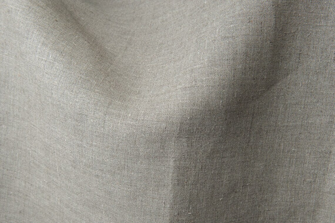 Heavy Weight Linen Fabric Natural Grey Color From Undyed - Etsy