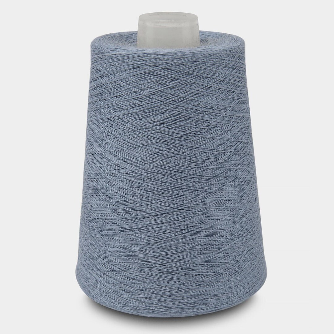 100% Linen Thread, 500g ( 17.6oz ) Cones | Greyish-blue Color | Dyed ...