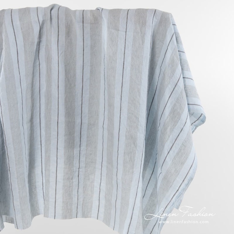 Blue Linen Fabric - Etsy