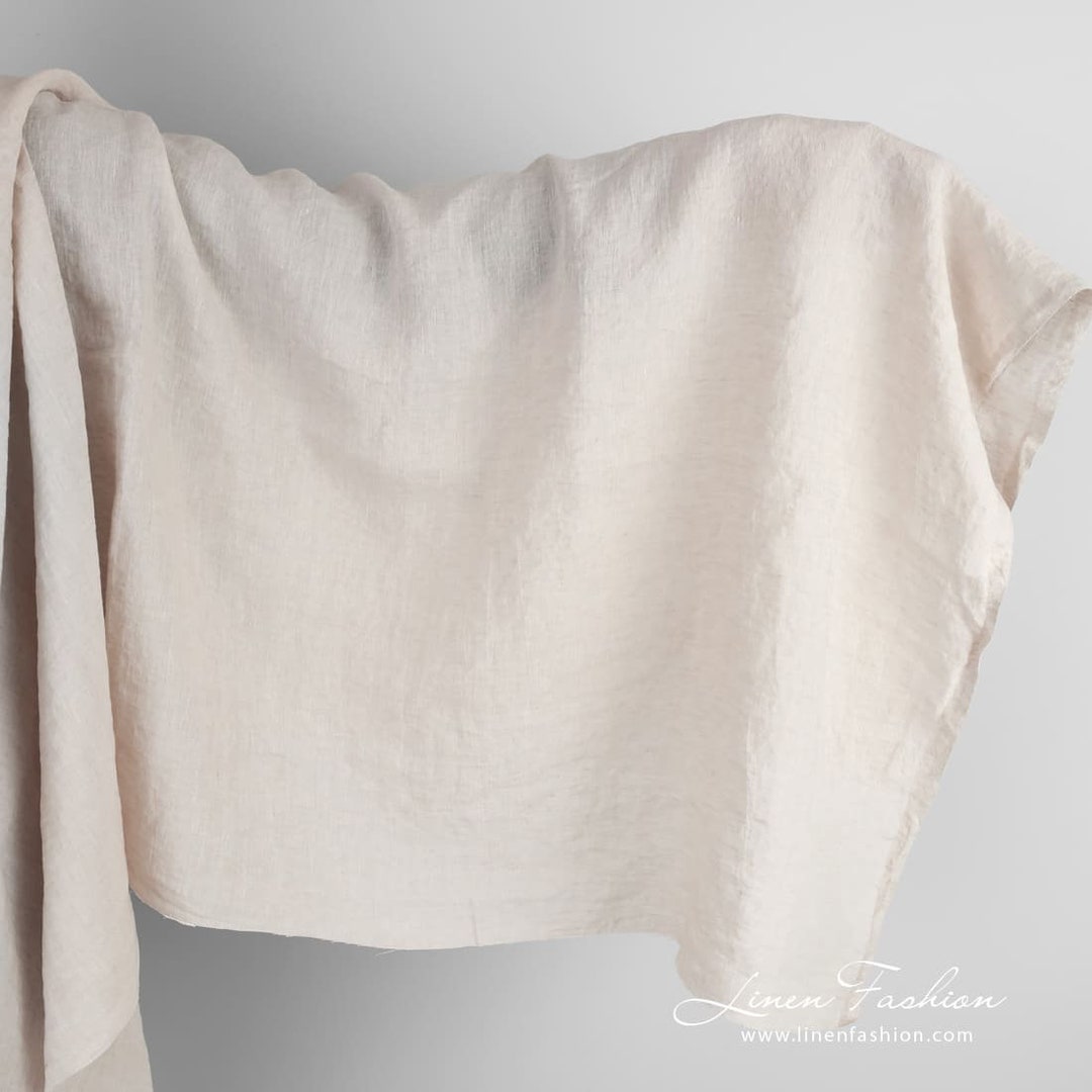 Light Brown Linen Fabric | Washed Linen Fabrics | Width 145 Cm (57") ±5 ...