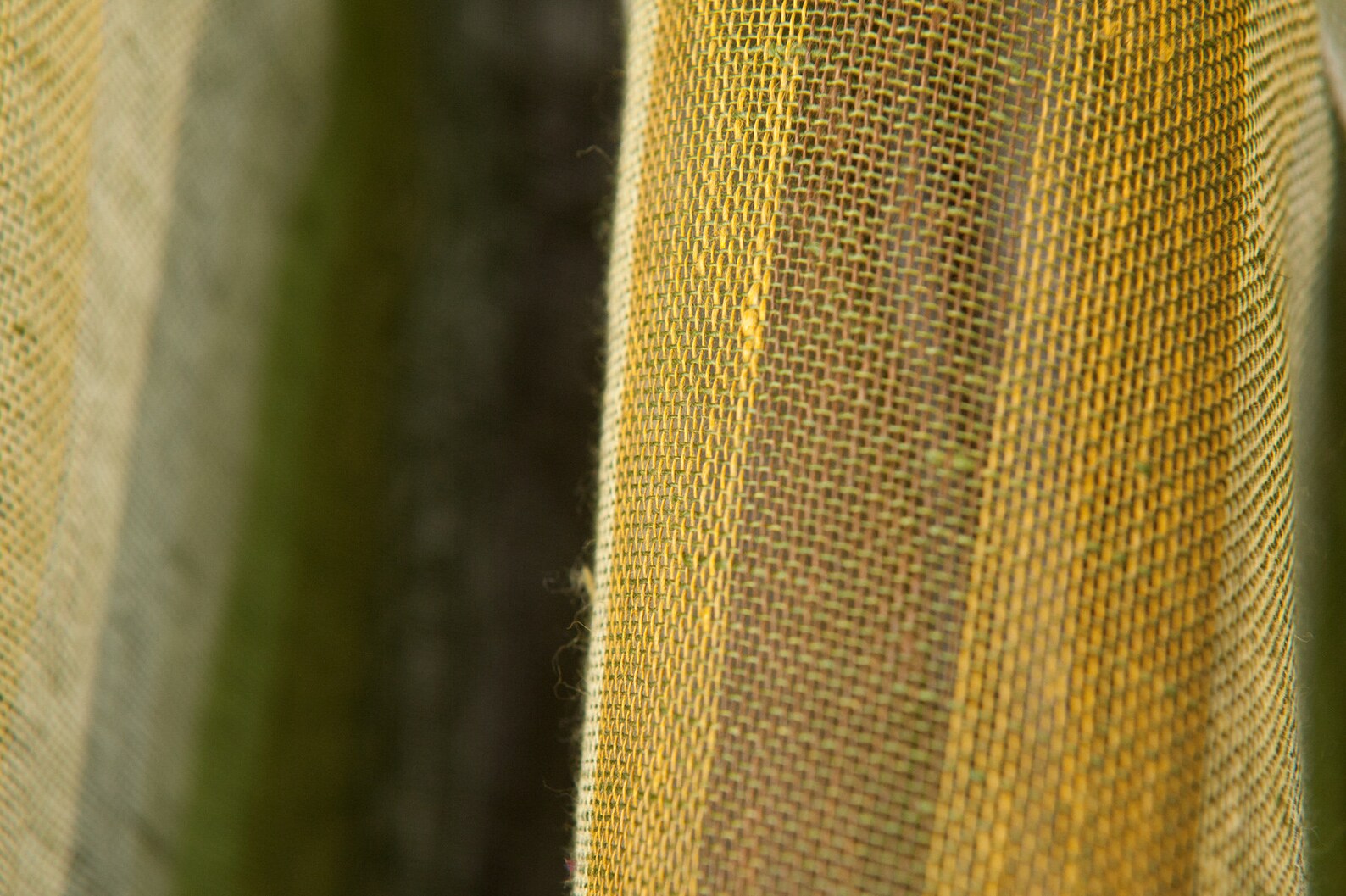 Transparent green linen fabric in stripes solid plain weave | Etsy