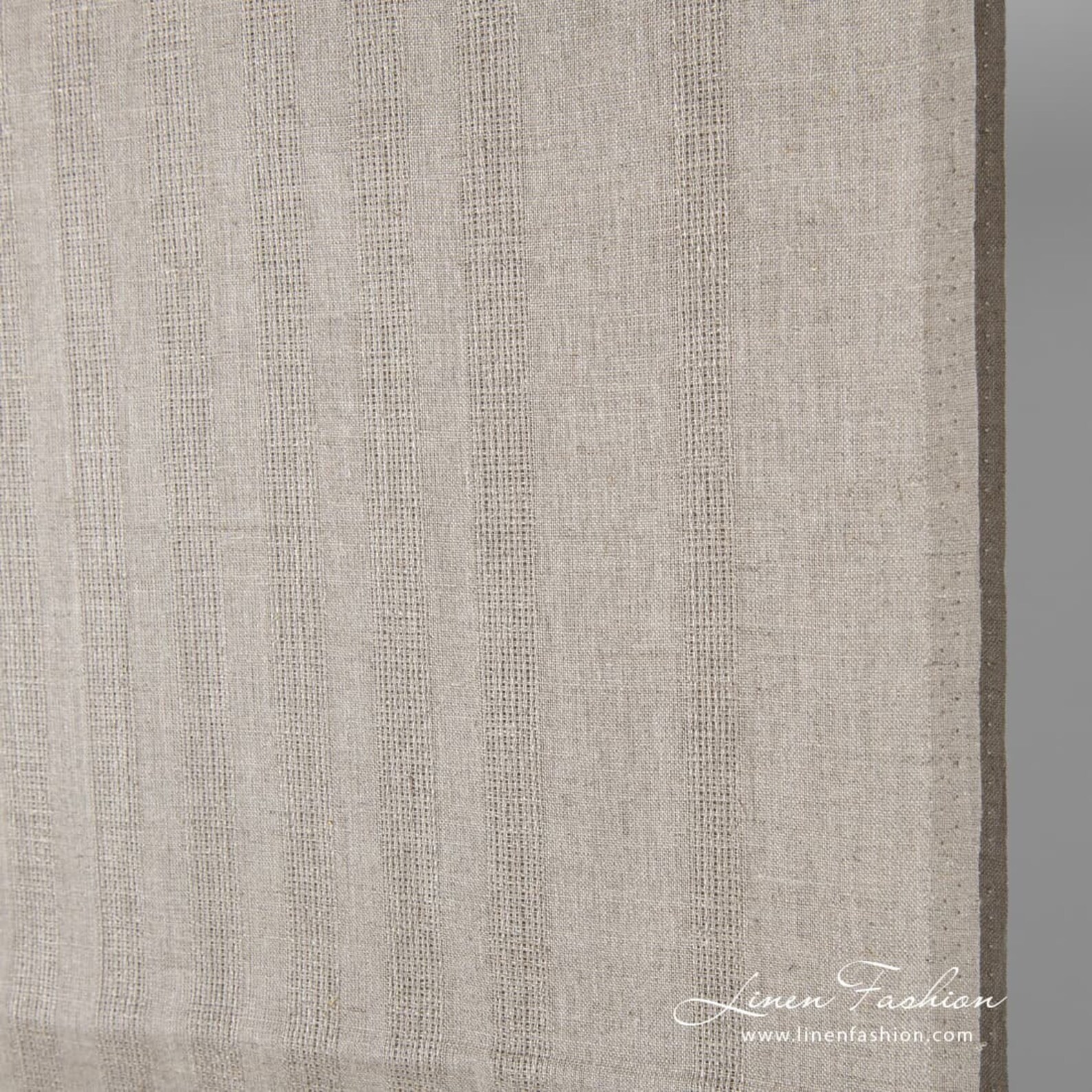 Linen Fabric in Natural Flax Colour With Stripes Pure Linen - Etsy