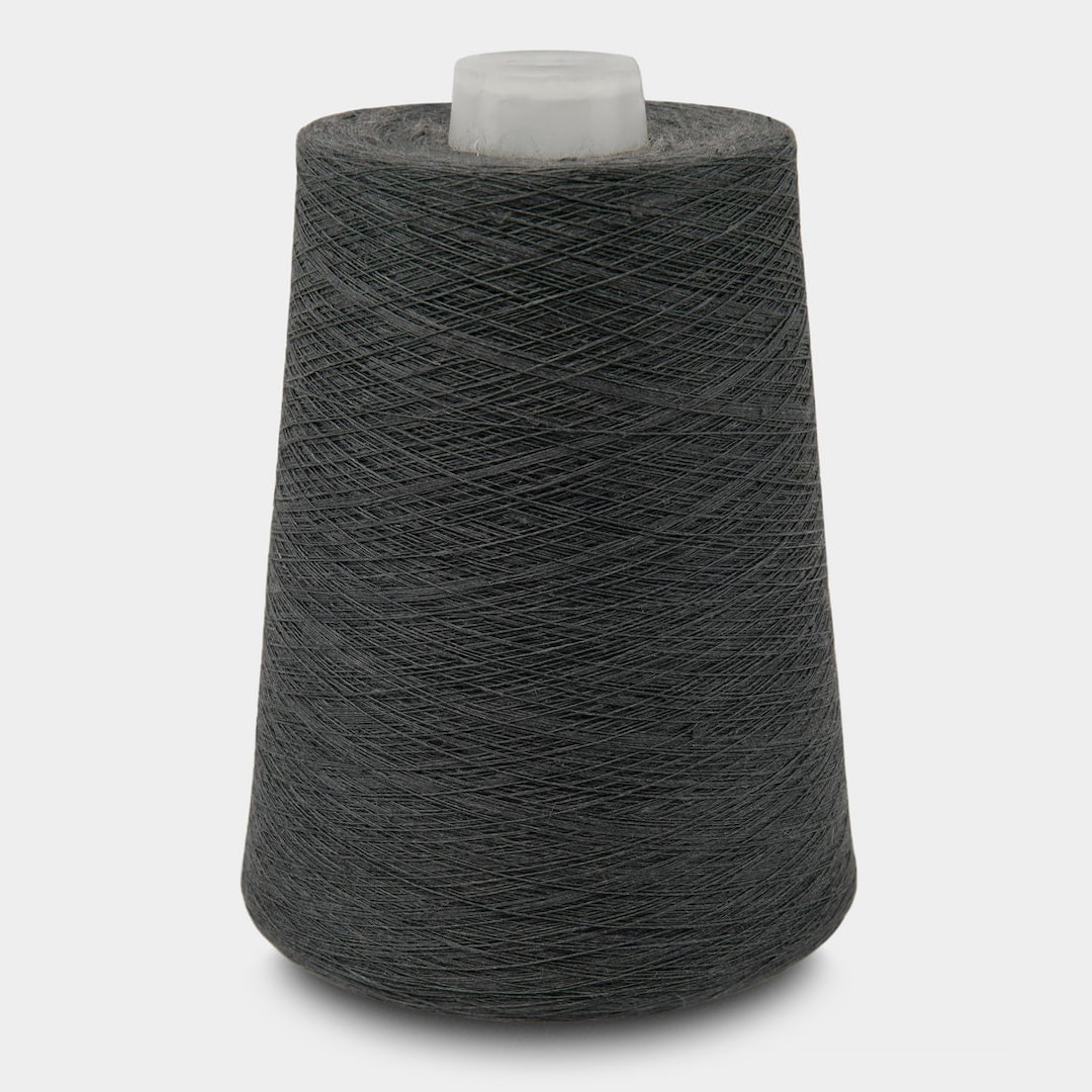 100% Linen Yarns, 500g ( 17.6oz ) Cones | Dark Grey (graphite) Color ...