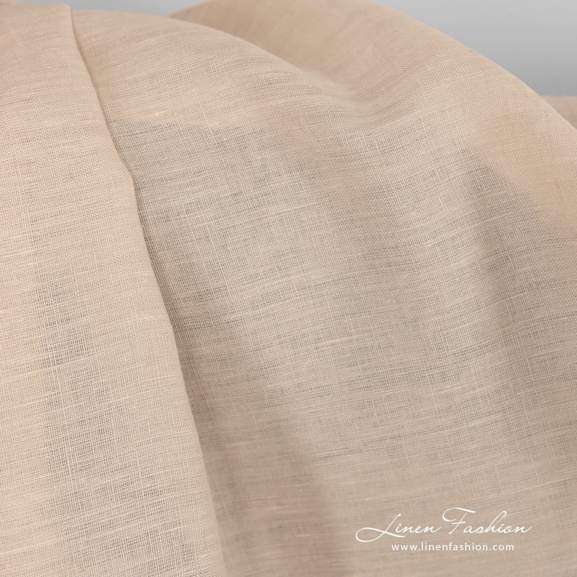 Cream Melange Linen Fabric Pure Linen Fabric Width 150cm - Etsy UK