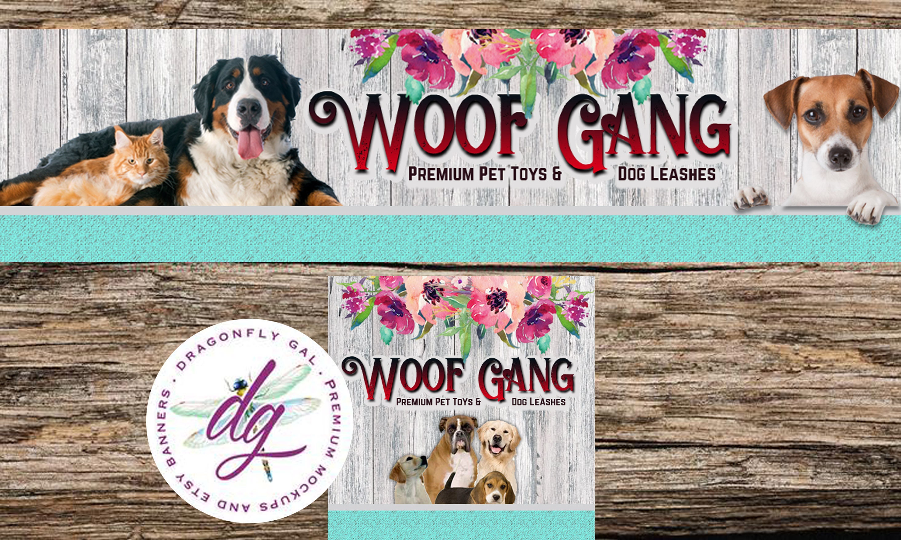 Etsy Banner + Avatar, Pet Store Banner | Pet Dog Banner | 2 Piece Set ...