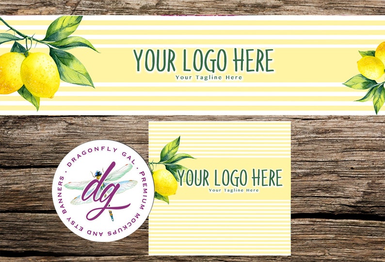 Etsy Lemon Theme Banner + Avatar | Yellow Lemon Color Banner | 2 Piece ...