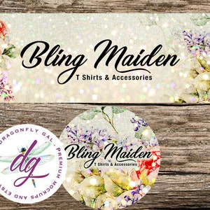 Etsy Banner + Avatar | Floral Bling Banner | 2 Piece Set | Store ...