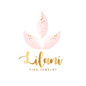 Abstract Gold and Pink Logo Modern Abstract Logo Etsy Shop Store Icon ...