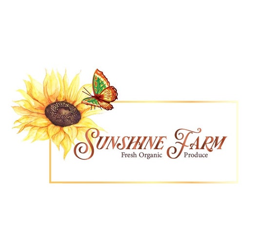 Sunflower Logo Sunshine Farm Logo Farm Logo Etsy Shop | Etsy