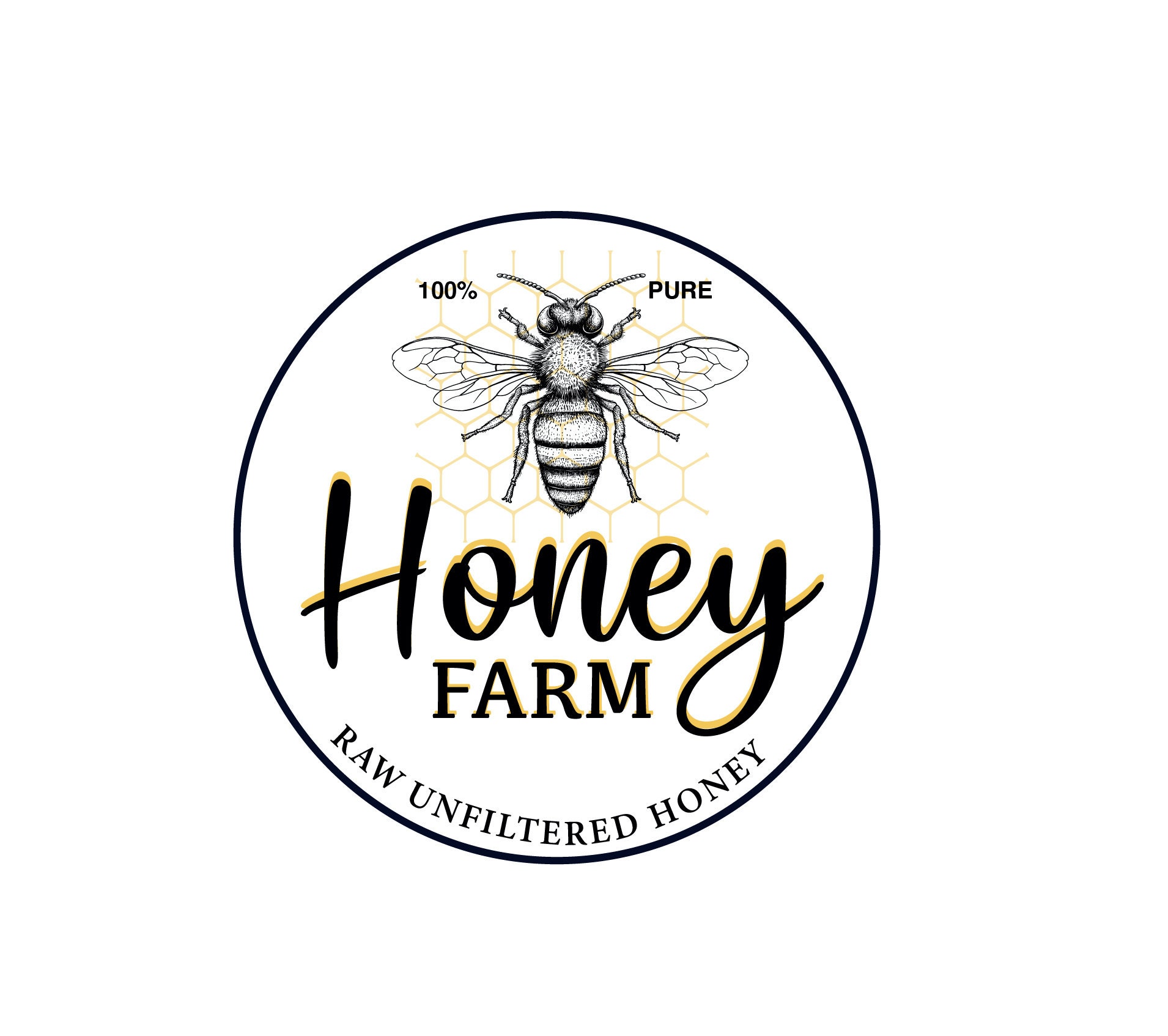 Bee Logo | Farmhouse Logo Design | Rustic Logo | Premade Logo ...