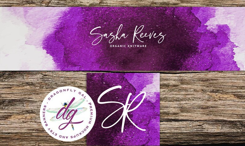 Etsy Abstract Fall/ Purple Watercolor Banner Avatar - Etsy