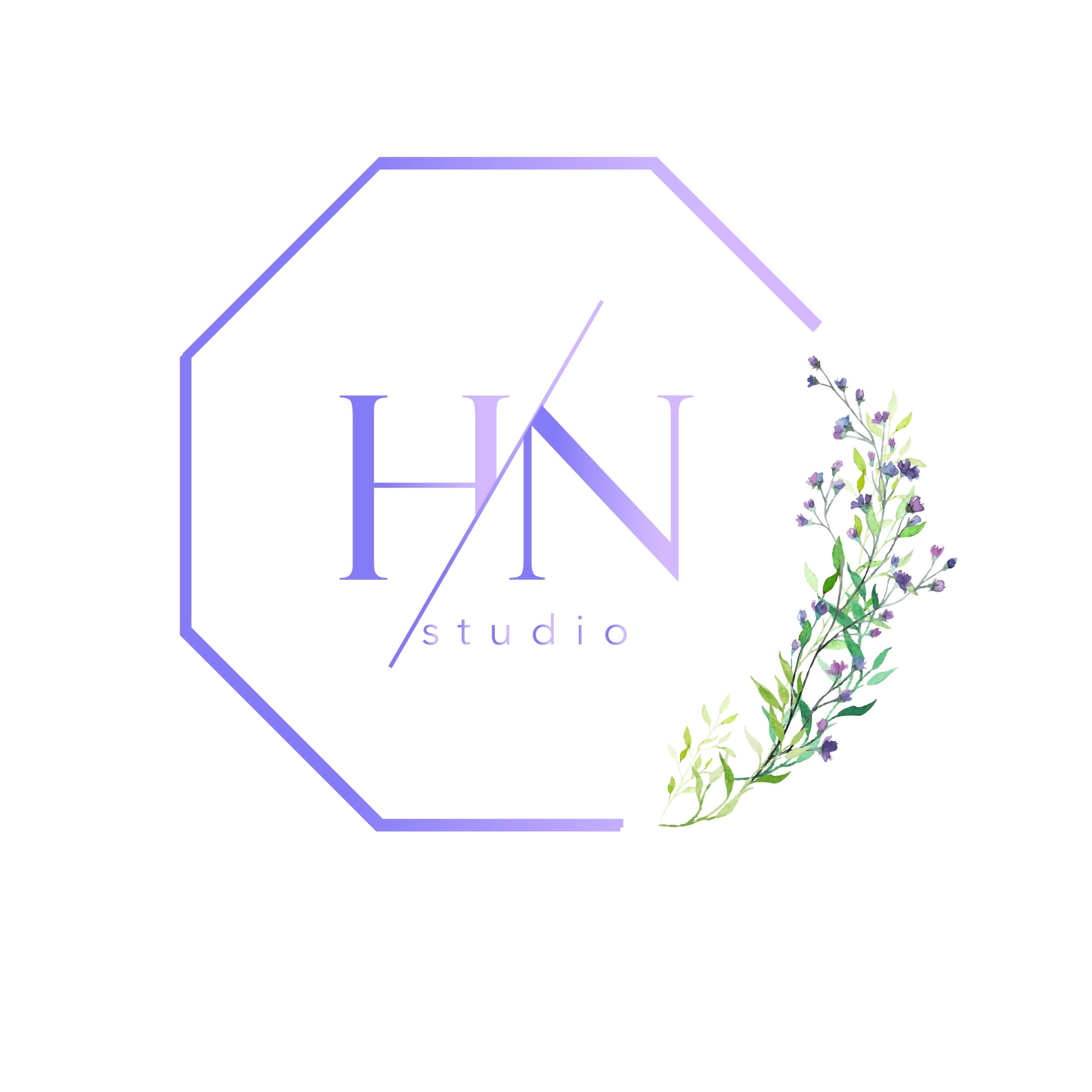 Floral Garden Studio Logo, Logo Design, Photography Logo, Etsy Shop ...