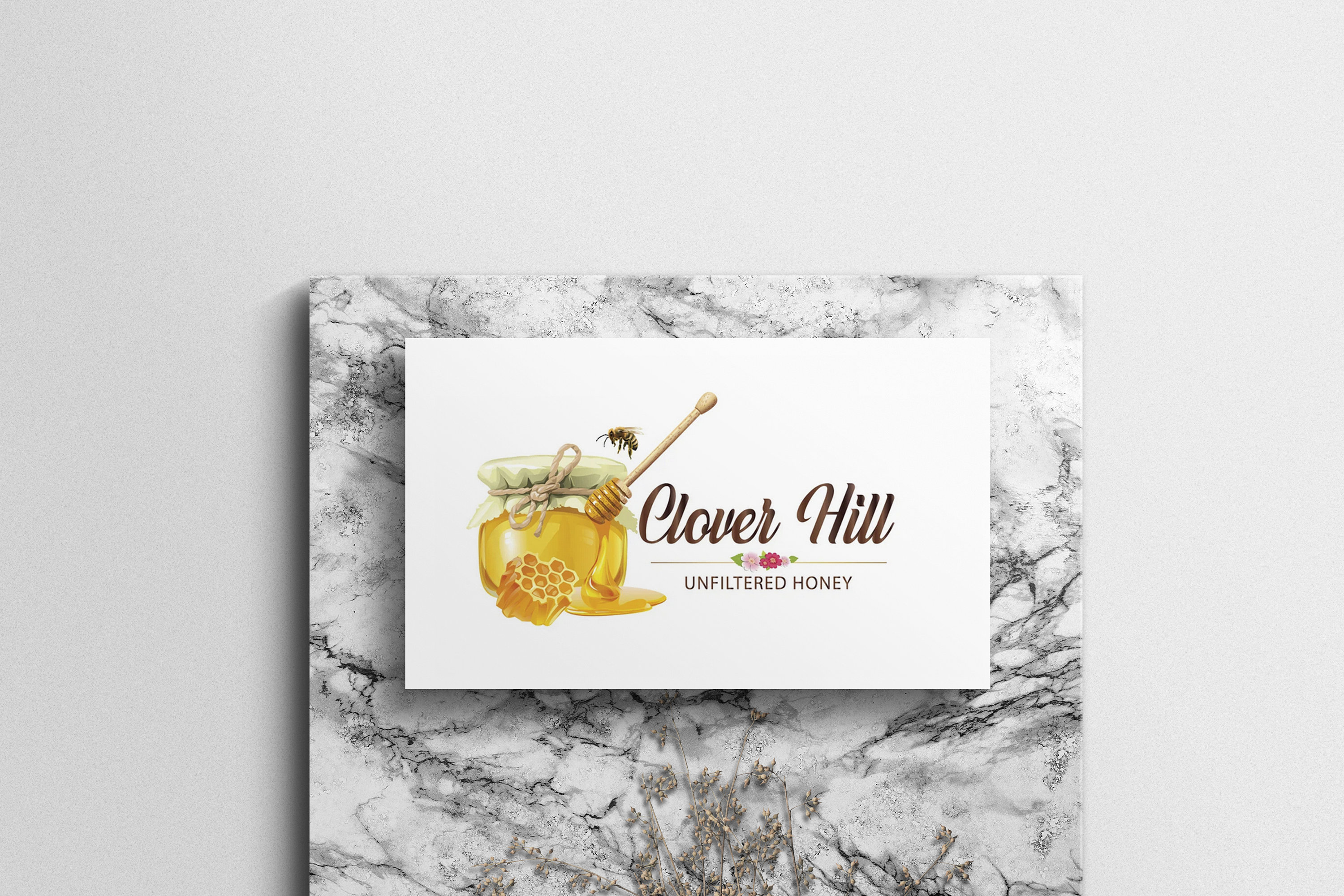 Honey Bee Logo Farmhouse Logo Design Rustic Logo Premade Logo Editable ...