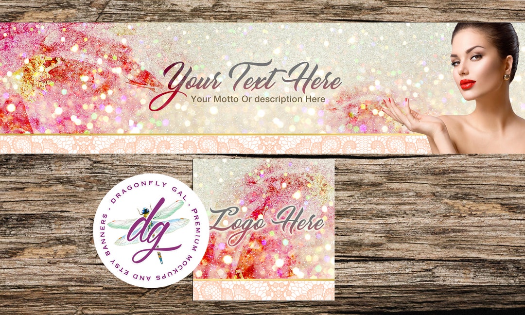 Etsy Banner Avatar Floral Modern Banner 2 Piece Set Store Graphics ...