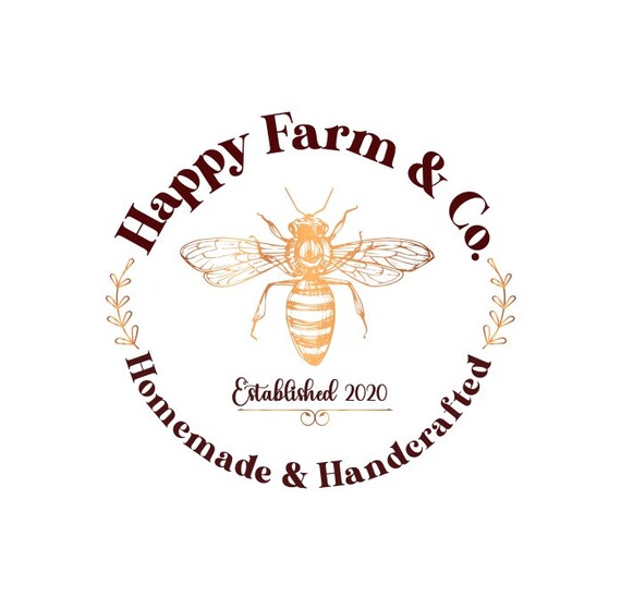 Rustic Bee Farmhouse Logo Farmhouse Logo Design Rustic | Etsy