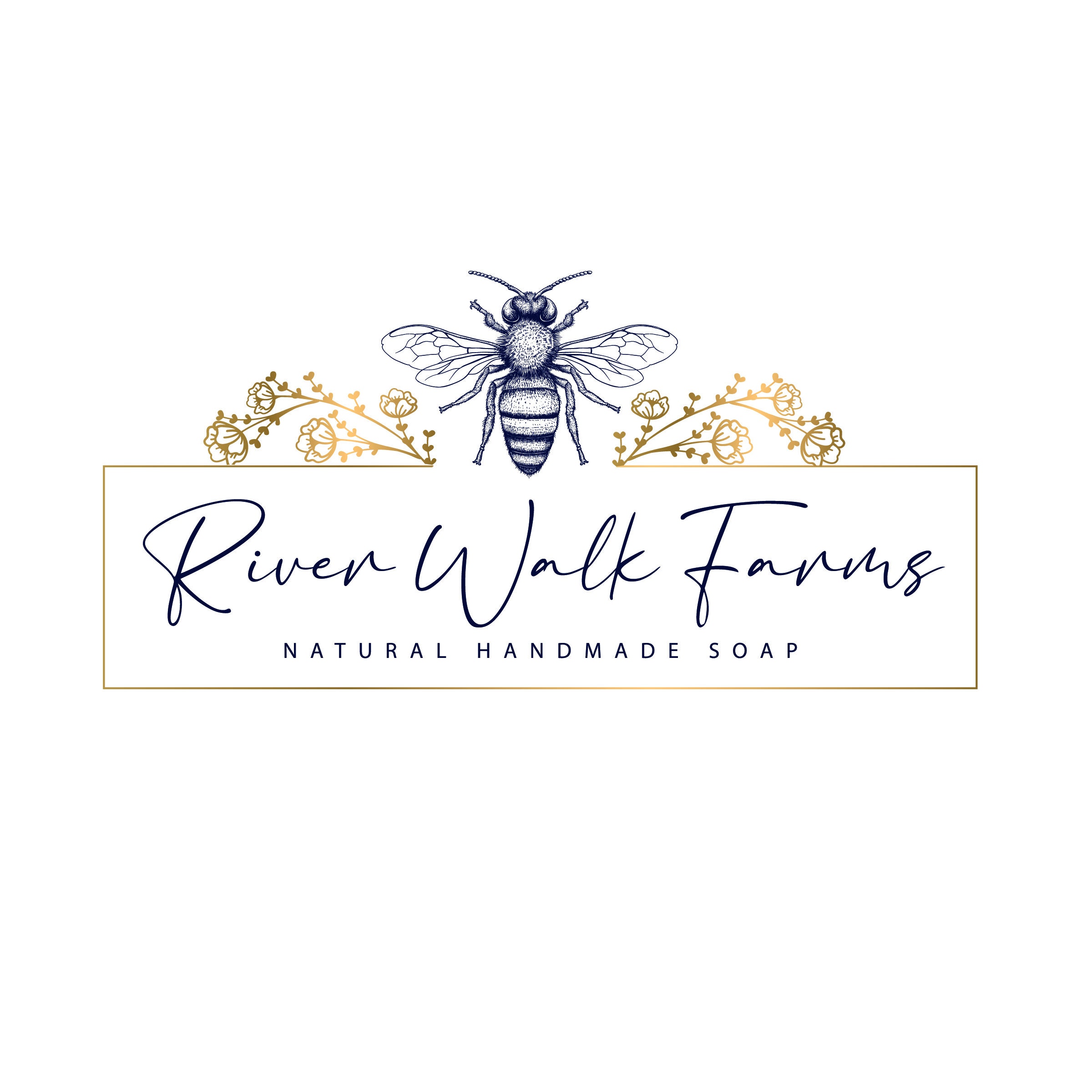 Honey Bee Logo | Farmhouse Logo Design | Rustic Logo | Premade Logo ...