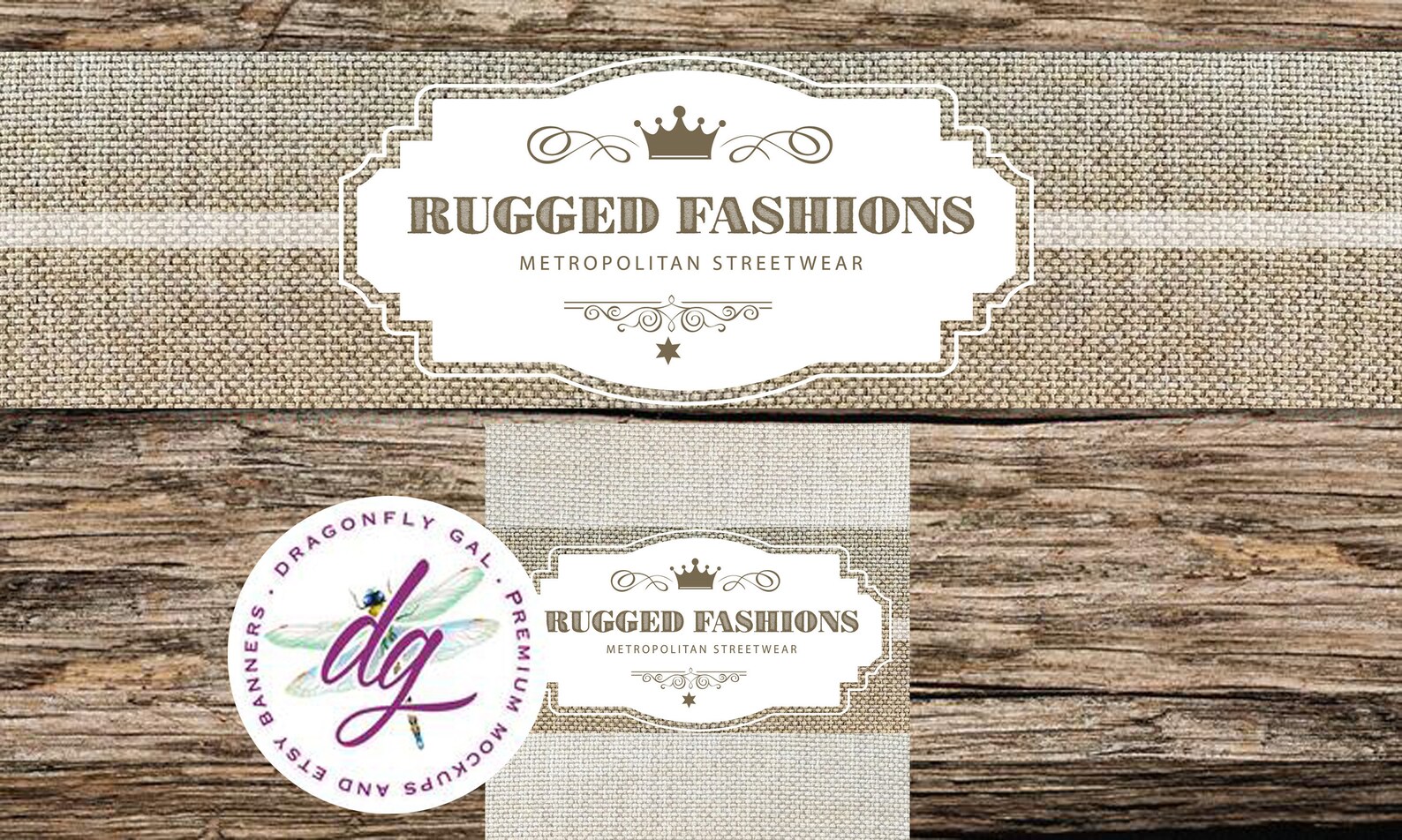 Etsy Metropolitan Banner + Avatar | Burlap Fabric Banner | 2 Piece Set ...