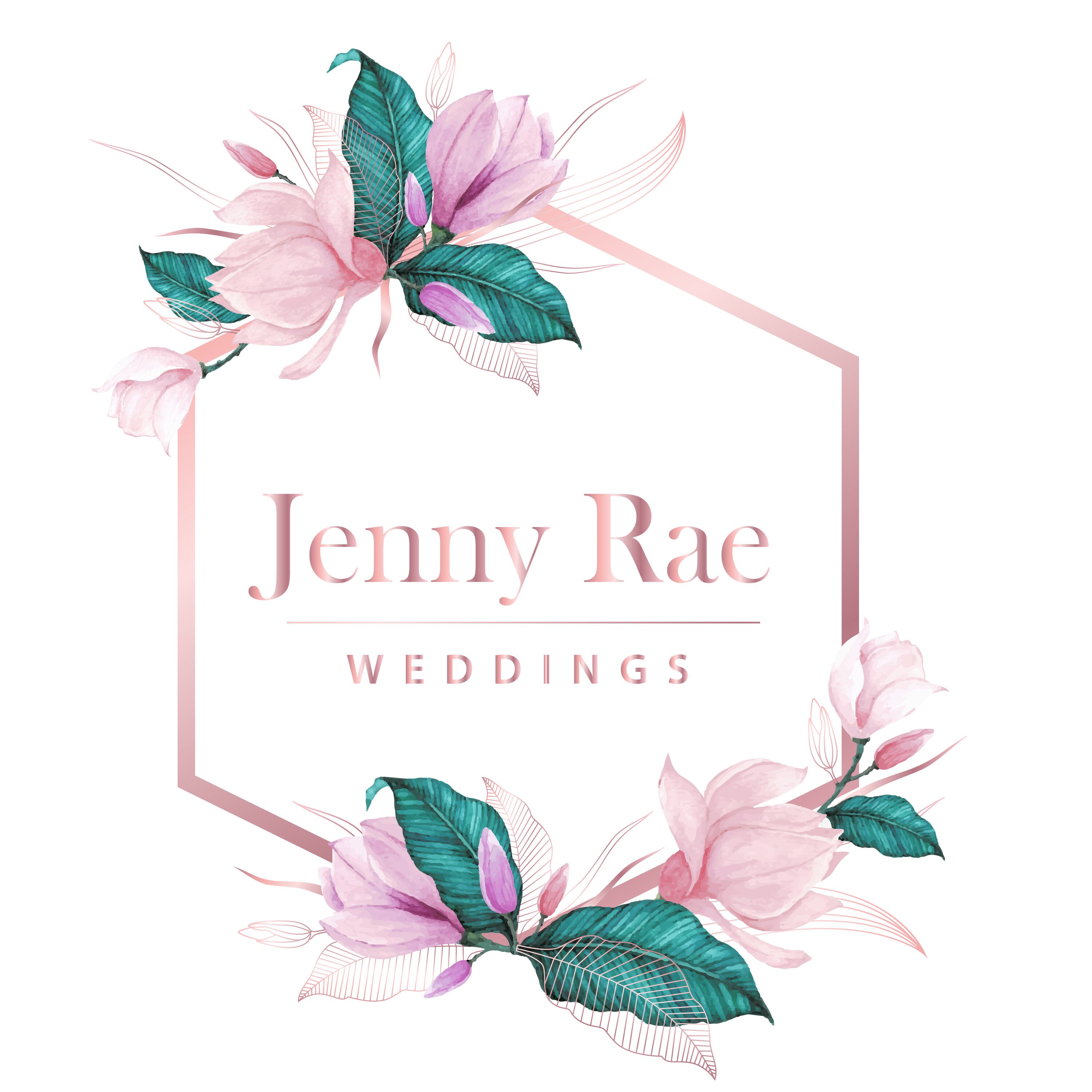 Modern Romantic Logo With Blush Pink and Aqua Flowers, Etsy Shop Store ...