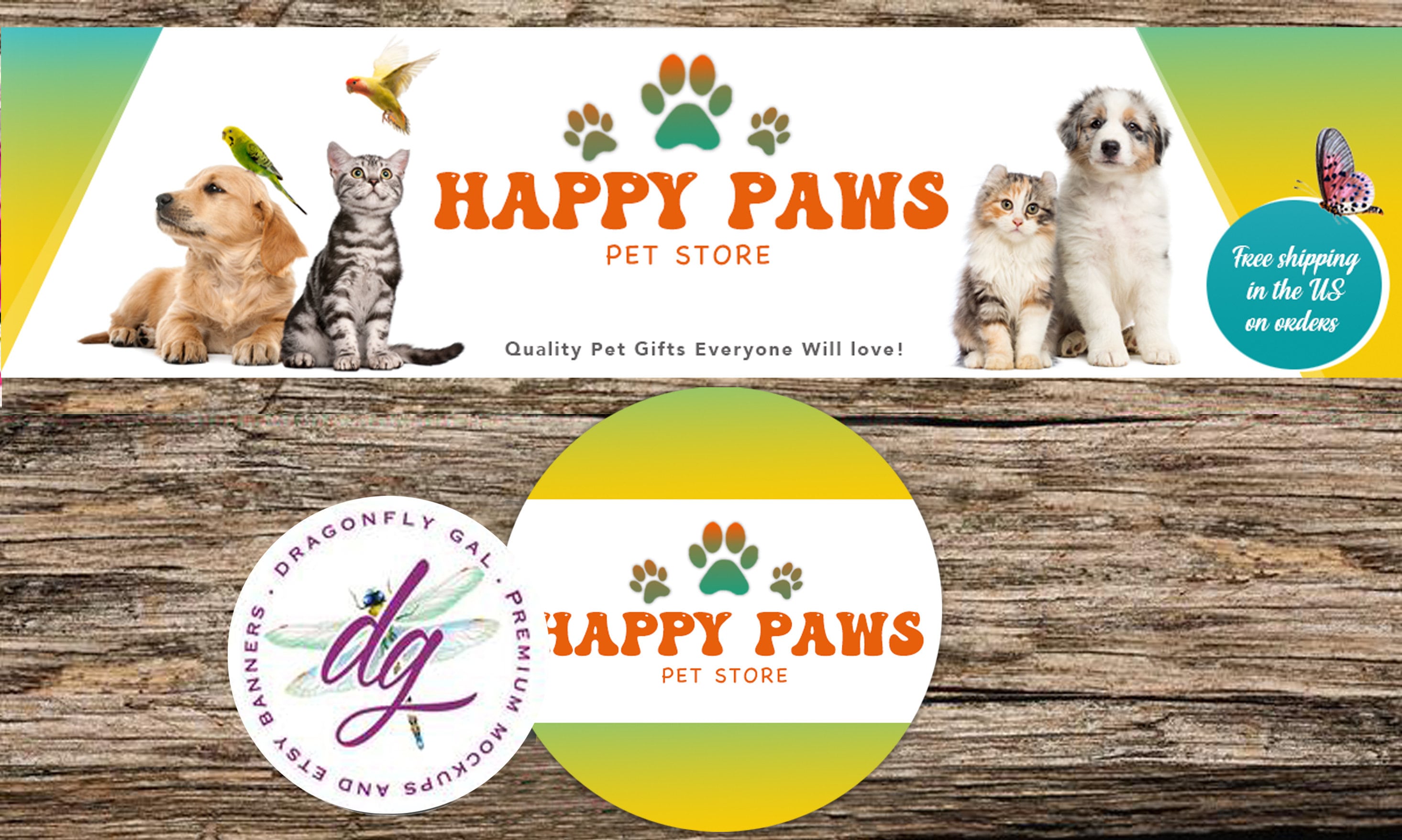 Etsy Banner + Avatar, Pet Store Banner | Dog Pet Banner | 2 Piece Set ...