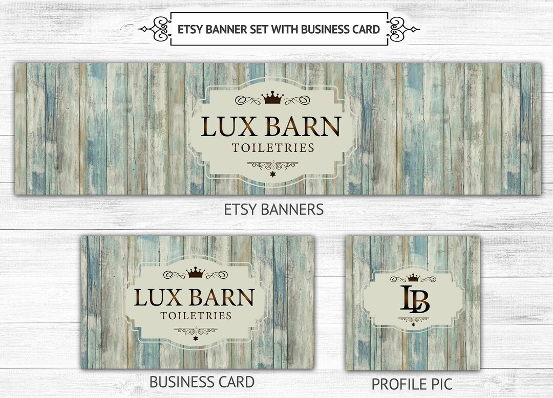 Etsy Wood Texture Banner, Avatar + Bussiness Card | Wooden Farmhouse ...
